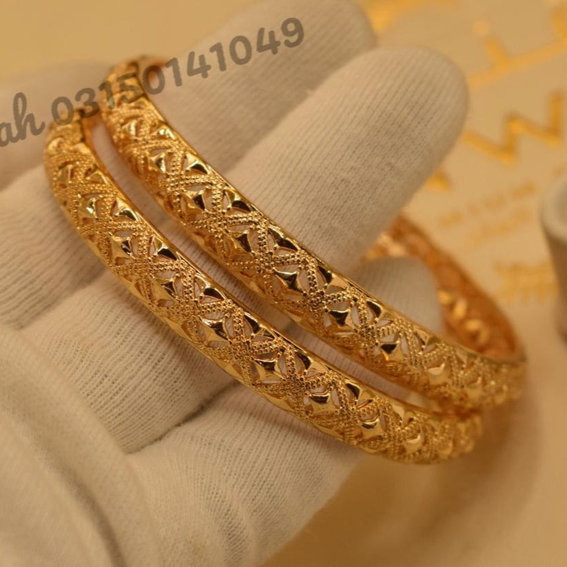 Elegant Design Gold Plated Bangles for Girls/Women | Meerzah